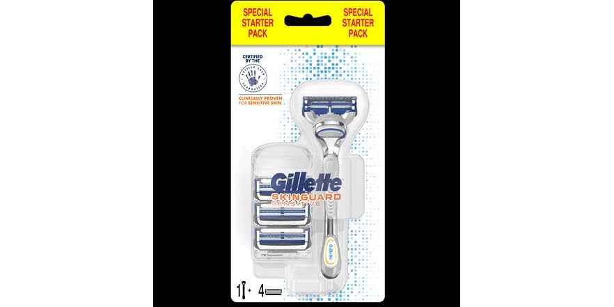 Gillette Skinguard Sensitive Razor + Cartridges