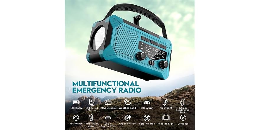 Emergency Hand Crank Weather Radio