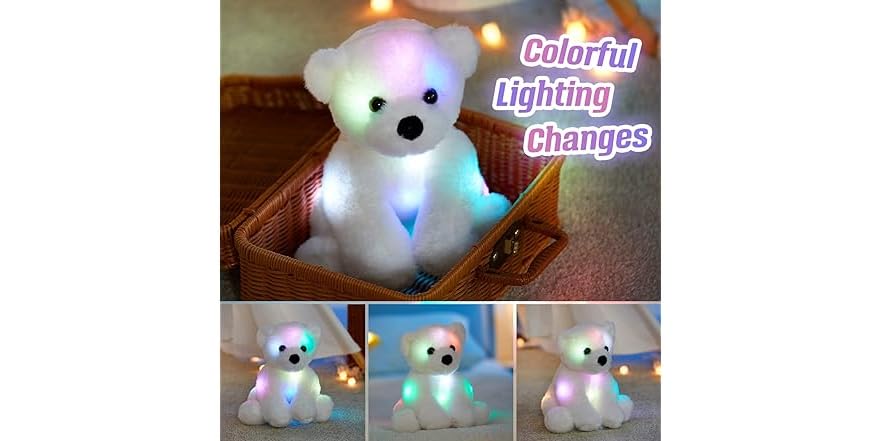 Glow Polar Bear Light up Stuffed Animal