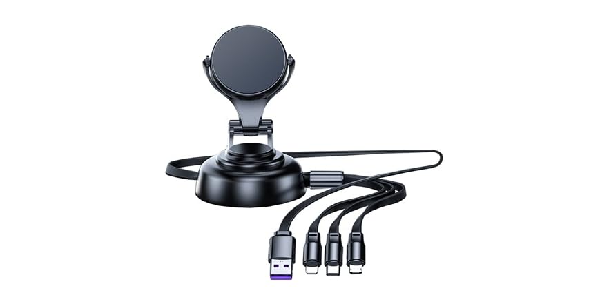 Tri-Cable Magnetic Car Mount Charger