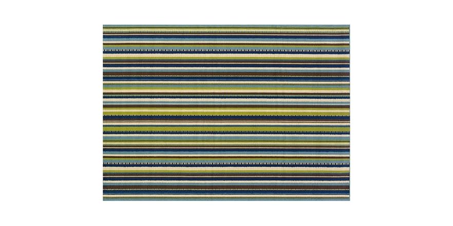 Cottage Blue/Green Stripe Rug (6 Sizes)