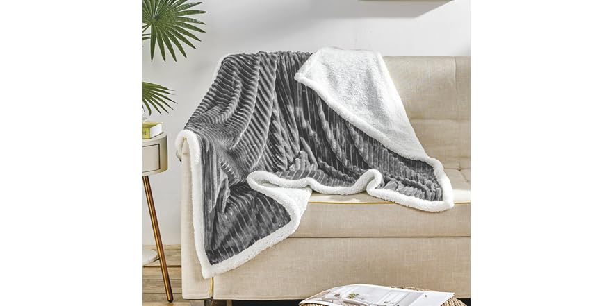 Ultra Soft Plush Corduroy Sherpa Blanket