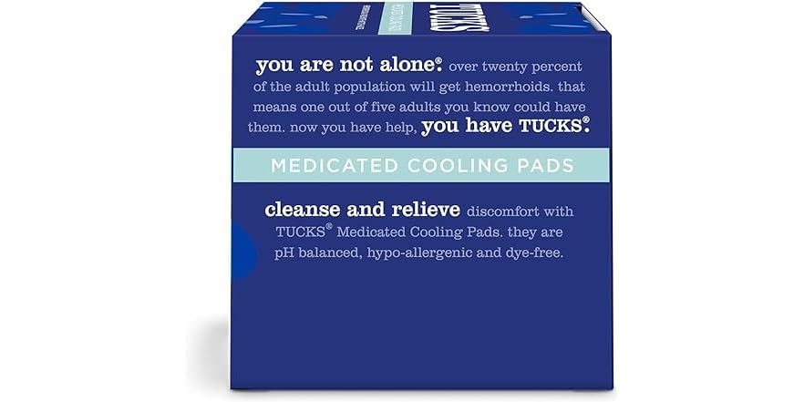 TUCKS Medicated Cooling Pads, 100 Count
