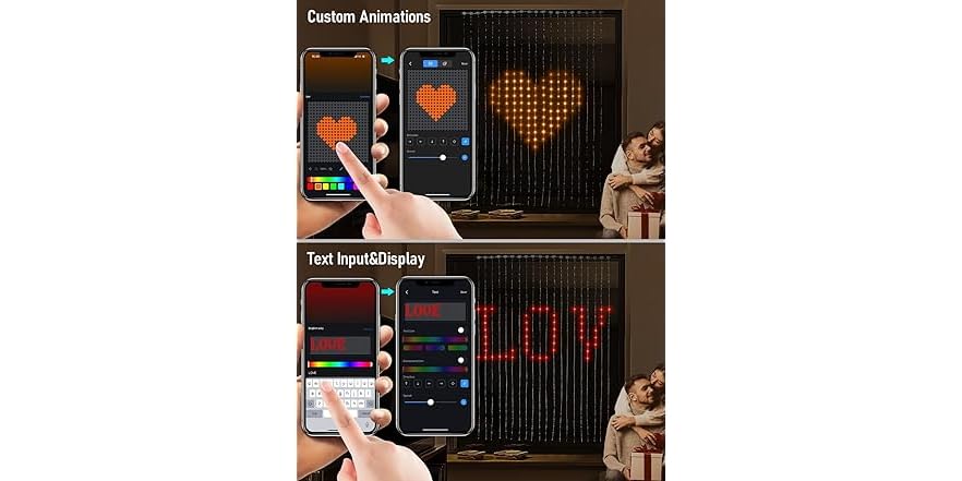 Aoycocr Animated Curtain Lights