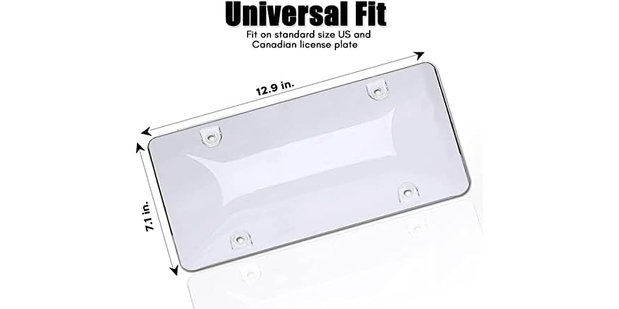 Bubble Clear License Plate Cover 2 pk