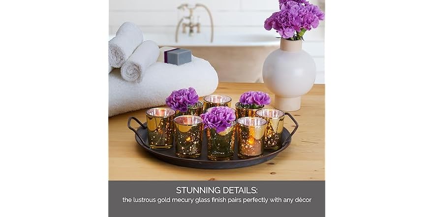 Elements Glass Votives Holders Set of 12