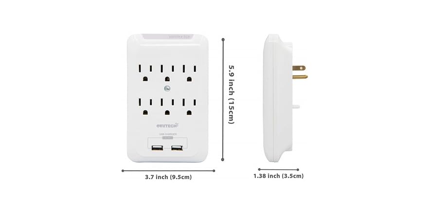 Wall Mount Outlet Adapter (2-Pack)
