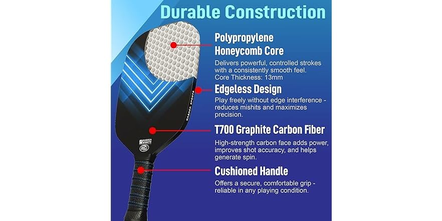 Kasaca Carbon Fiber Pickleball Paddle