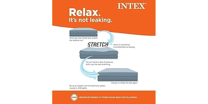 Intex TruAire Luxury Air Mattress: Twin (Open Box)