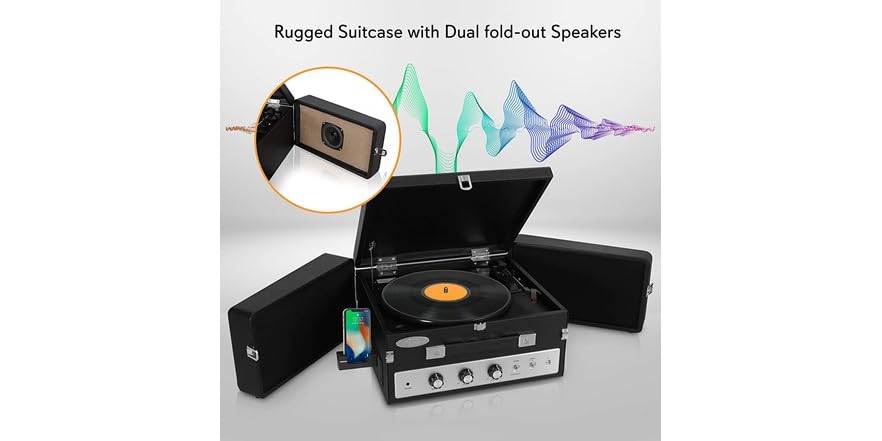 Pyle Classic Turntable Record Player