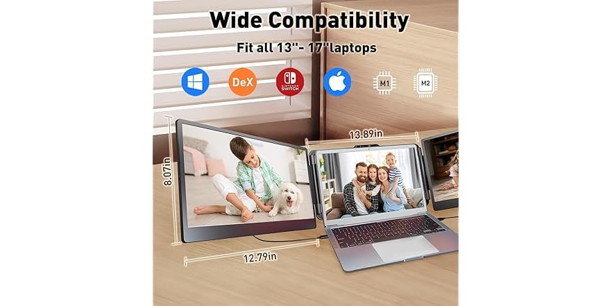 14" S2 Triple Monitor Extender Screen