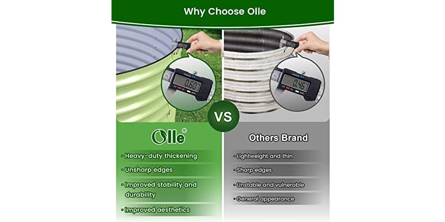 Olle Round Raised Garden Bed 32" Tall (Open Box)