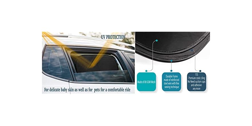 Cling on Car Side Window Shade