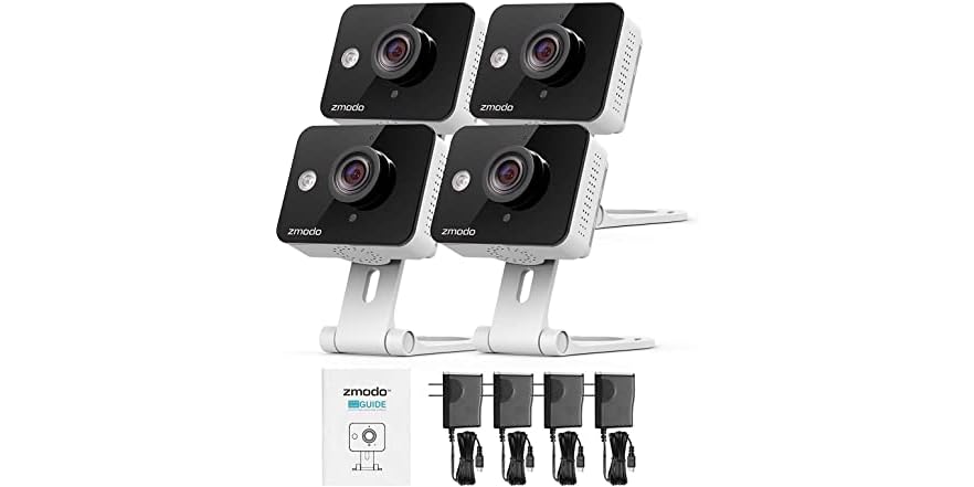 Zmodo Wireless Security Camera (4 Pack) Smart