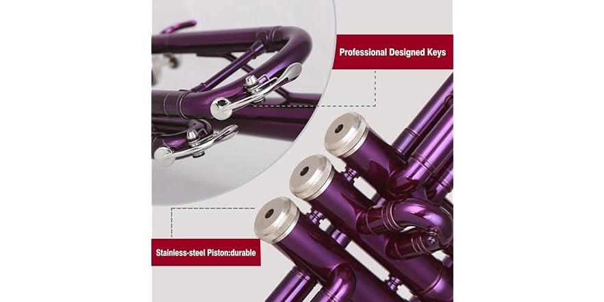 Purple Trumpet With Case & Pair of Glove