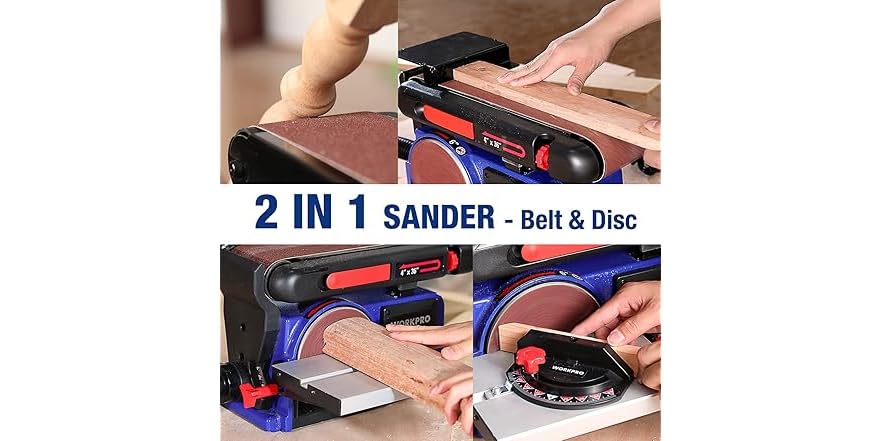WORKPRO 6in Disc Sander & 4in x 36in Belt Sander