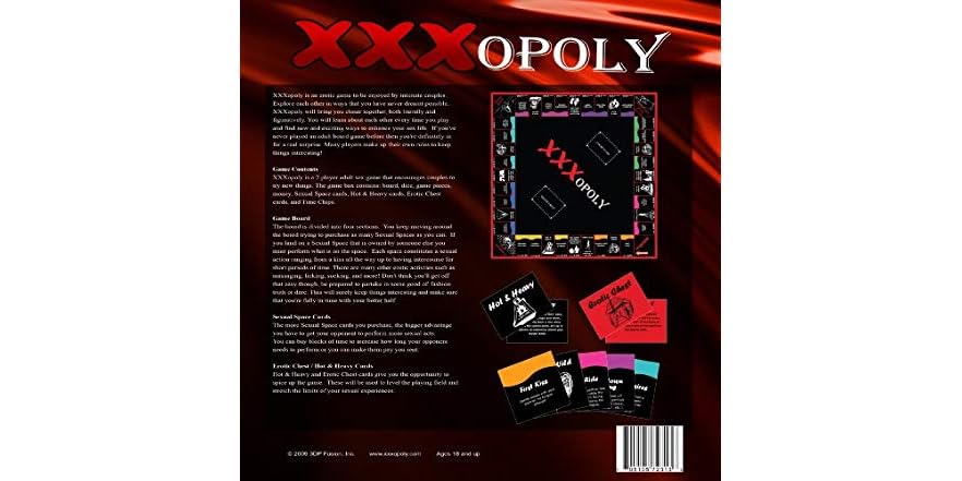 XXXopoly Adult Board Games by 3DP Fusion
