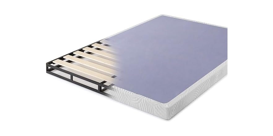 ZINUS Box Spring with Wood Slats, Queen