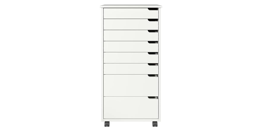 4+1 Narrow or Extra Wide White Roll Cart