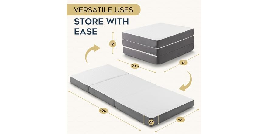 Contour Comfort 4" Trifold Mattress