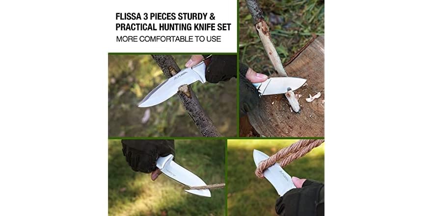 FLISSA Hunting Knife Set, 3-Piece