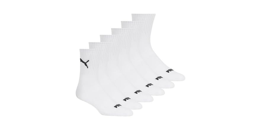 PUMA Men's 12-Pairs High Quarter Crew Socks