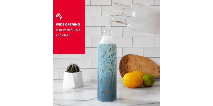 Pyrex Color Changing Glass Water Bottle
