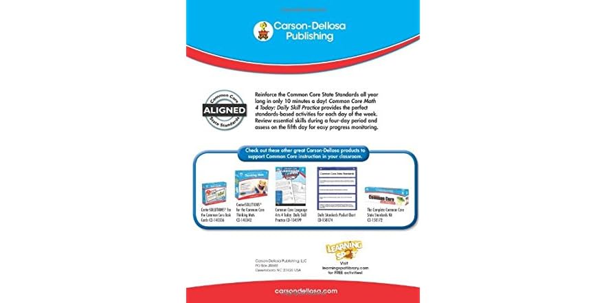Carson Dellosa Common Core Math