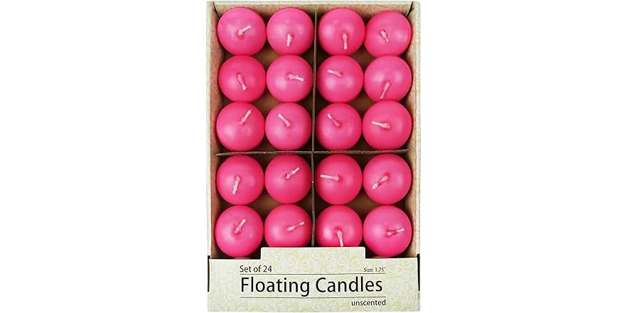 Zest 24pc Floating Candles Pink
