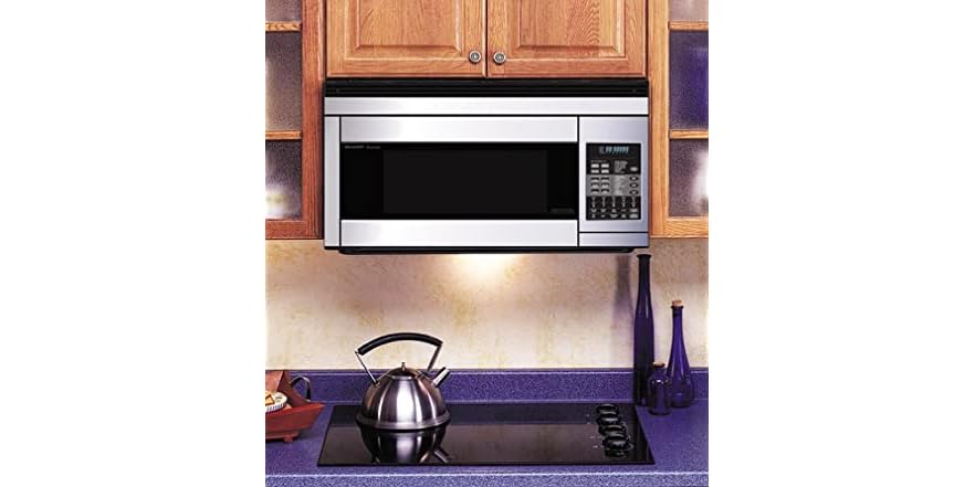 Sharp R1874T 850W Over-the-Range Convection Microwave, 1.1 Cubic Feet ...