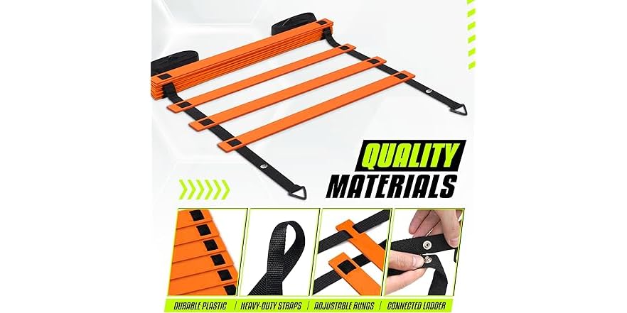 YES4ALL Agility Ladder - 8 Rungs Orange