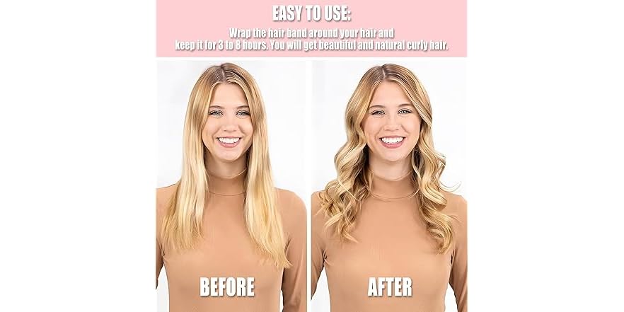 Pinkiou Heatless Curlers Overnight,Hair Curler