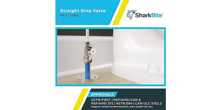 SharkBite 3/8" Crimp Quarter Turn Stop