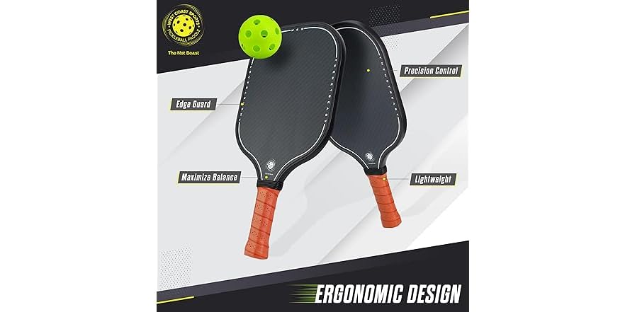Net Beast Pickleball Paddles Set of 2 Fiberglass