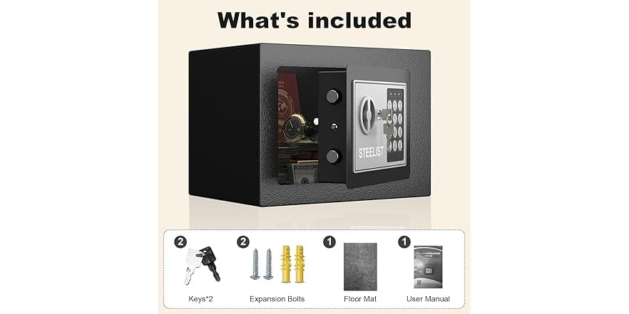 Small Money Safe with Electronic Keypad