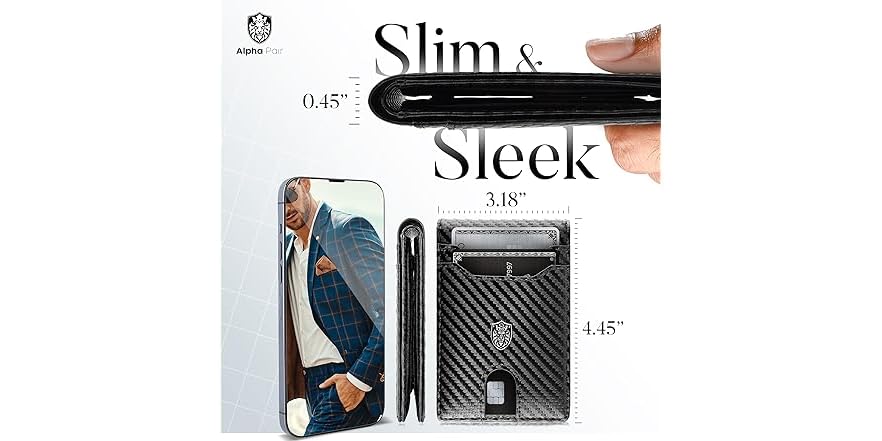 Slim Wallet RFID 12 Credit Card Holder