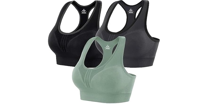 (3 or 4 Pack) High Impact Sports Bras
