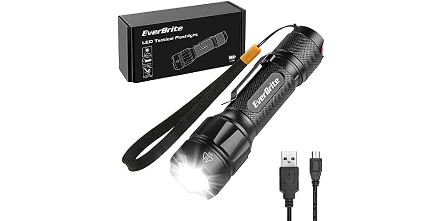 EverBrite LED Tactical Flashlight, Rechargeable