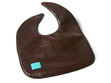 Faux Leather Chocolate Bib