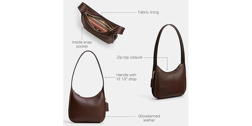 Coach Curve Zip Bag, B4/Maple