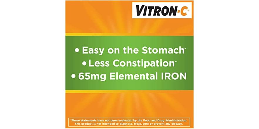 (3PK) Vitron-C High Potency Iron Supplement, 60 ct