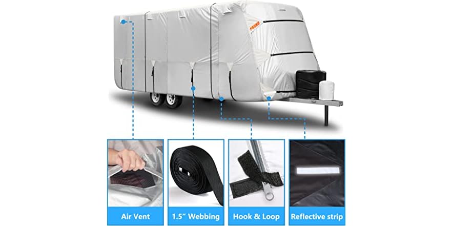 FRUNO 300D Travel Trailer RV Cover