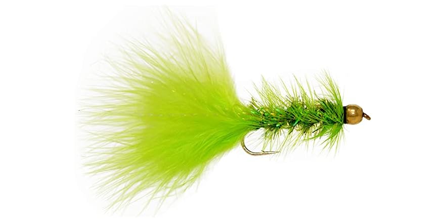Chartreuse Bead Head Streamer Trout Fly