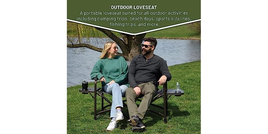 TIMBER RIDGE Folding Camping Chair Side Tables