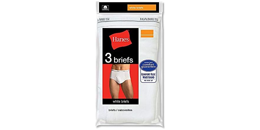 Hanes Brief 3 Pack White Medium