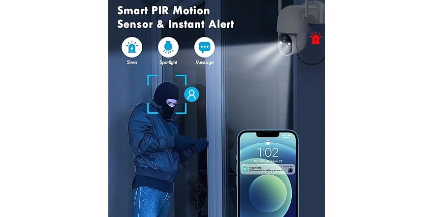 Poyasilon 3MP 2K FHD Solar Security Camera