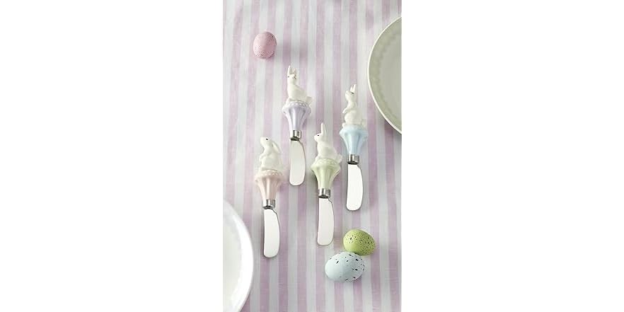 Oneida 898200 Bunny Hop 4-Piece Cheese Spreader Set