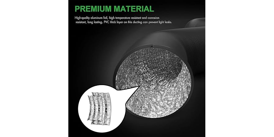 Simple Deluxe 12" Flexible Air Aluminum Duct
