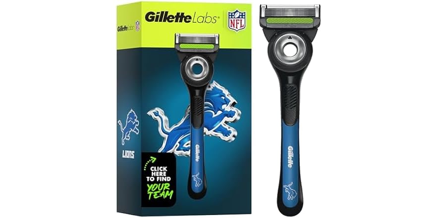 Gillette Labs Special NFL Lions Edition Shaving Razor for Men