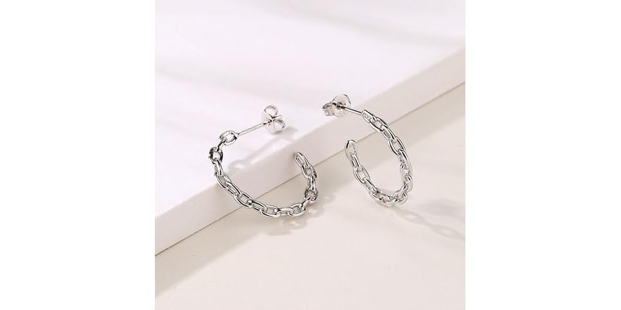 Paper Clip Hoop Earrings